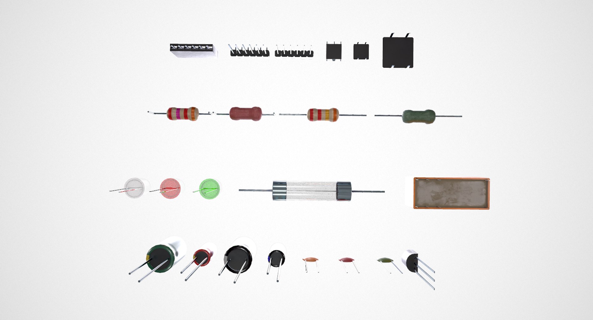 Electronic Components 3D Model - TurboSquid 1501860