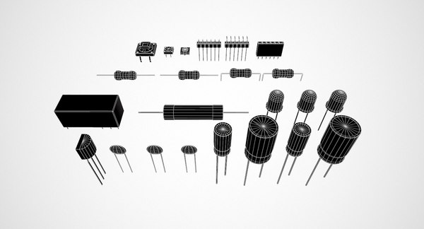 Electronic components 3D model - TurboSquid 1501860