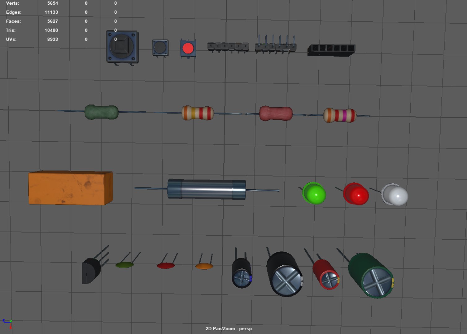 Electronic Components 3D Model - TurboSquid 1501860