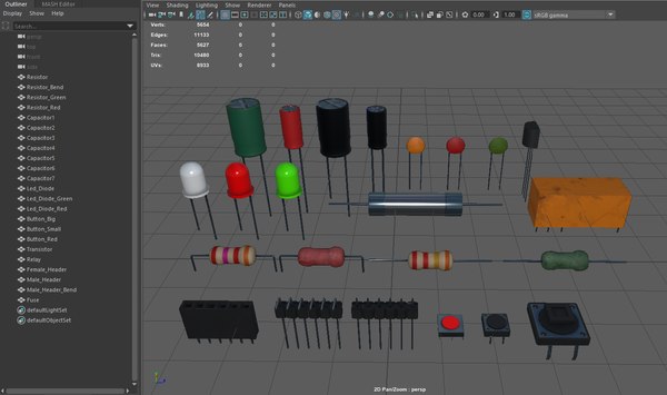 Electronic components 3D model - TurboSquid 1501860