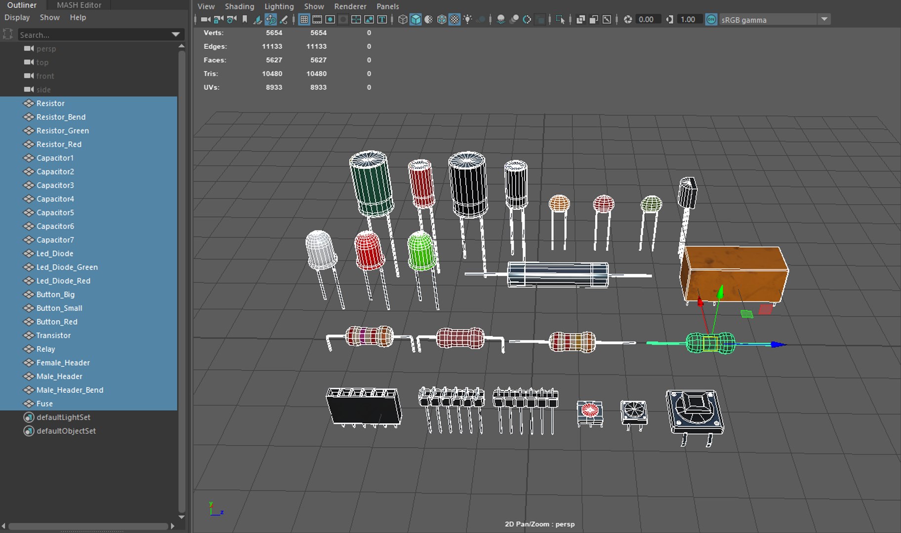 Electronic Components 3D Model - TurboSquid 1501860