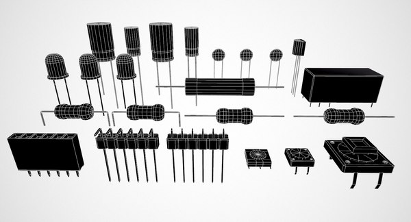 Electronic components 3D model - TurboSquid 1501860