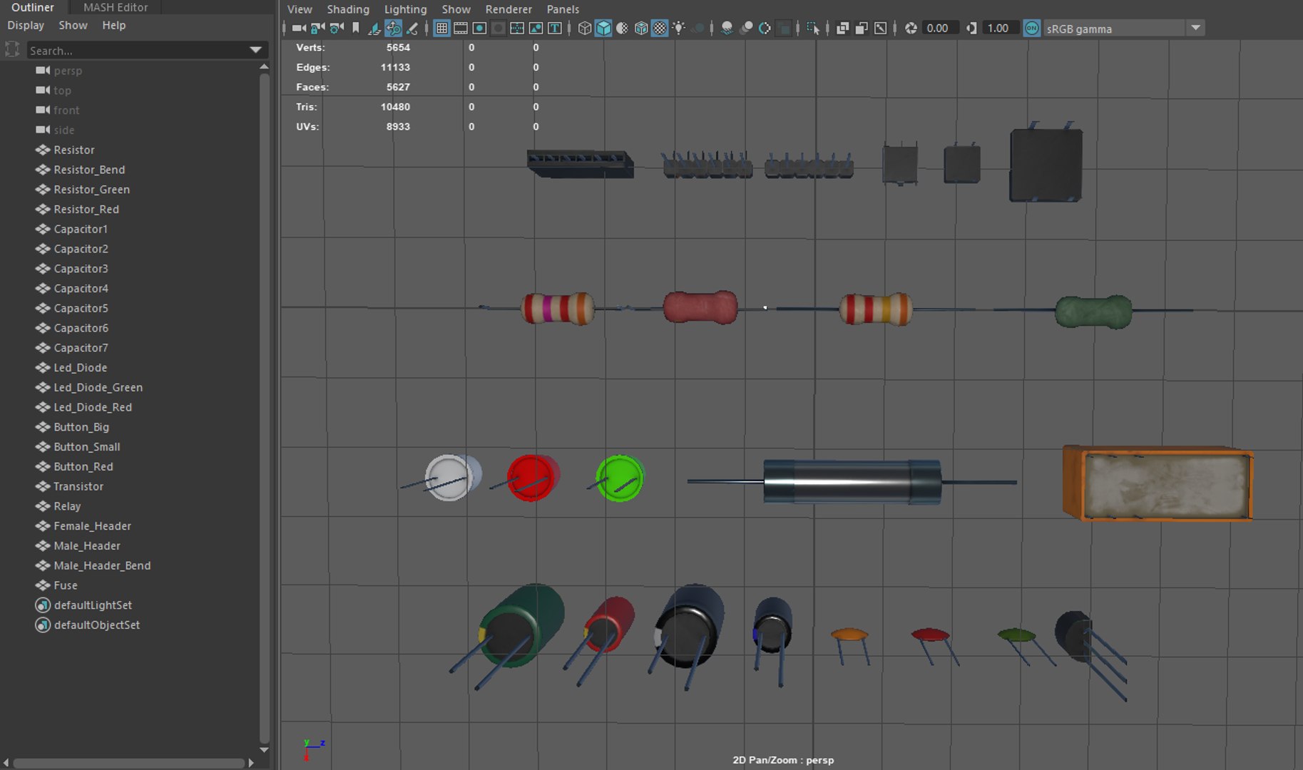 Electronic Components 3D Model - TurboSquid 1501860