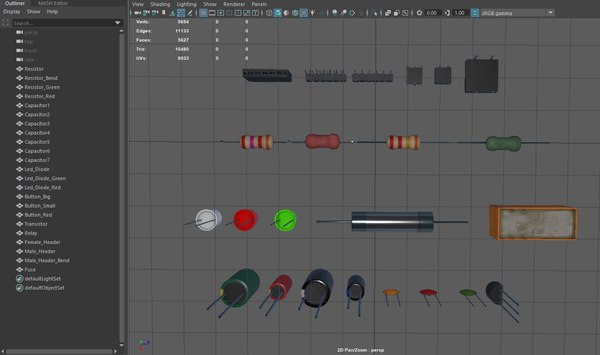 Electronic components 3D model - TurboSquid 1501860