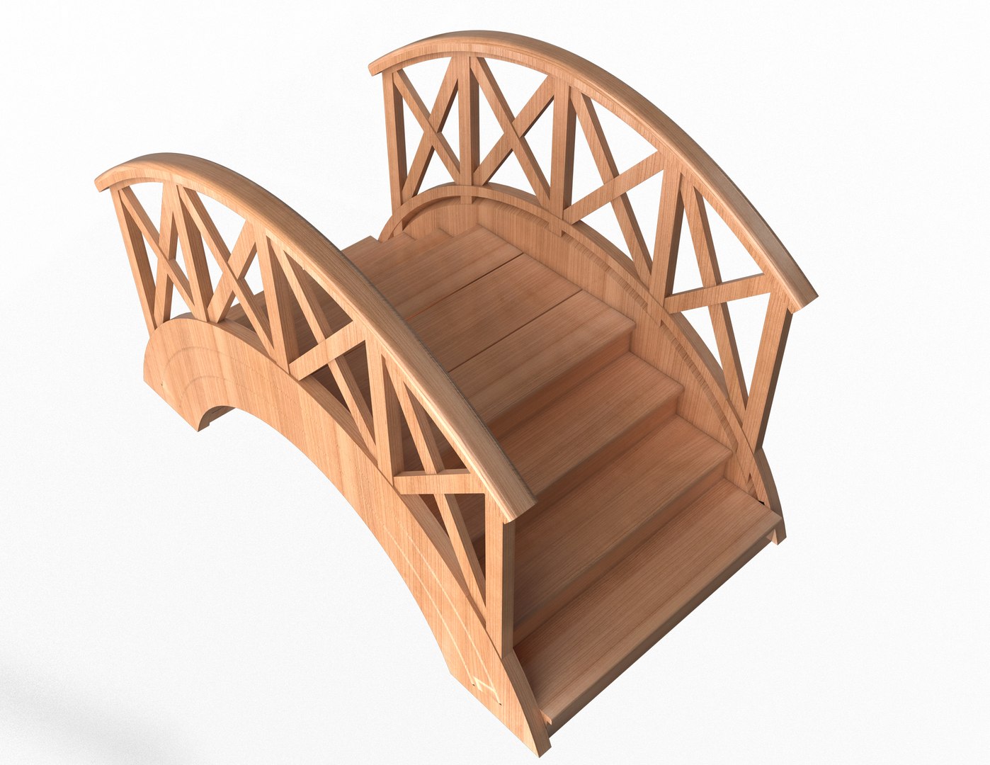 Wooden Footbridge Model - TurboSquid 1745706