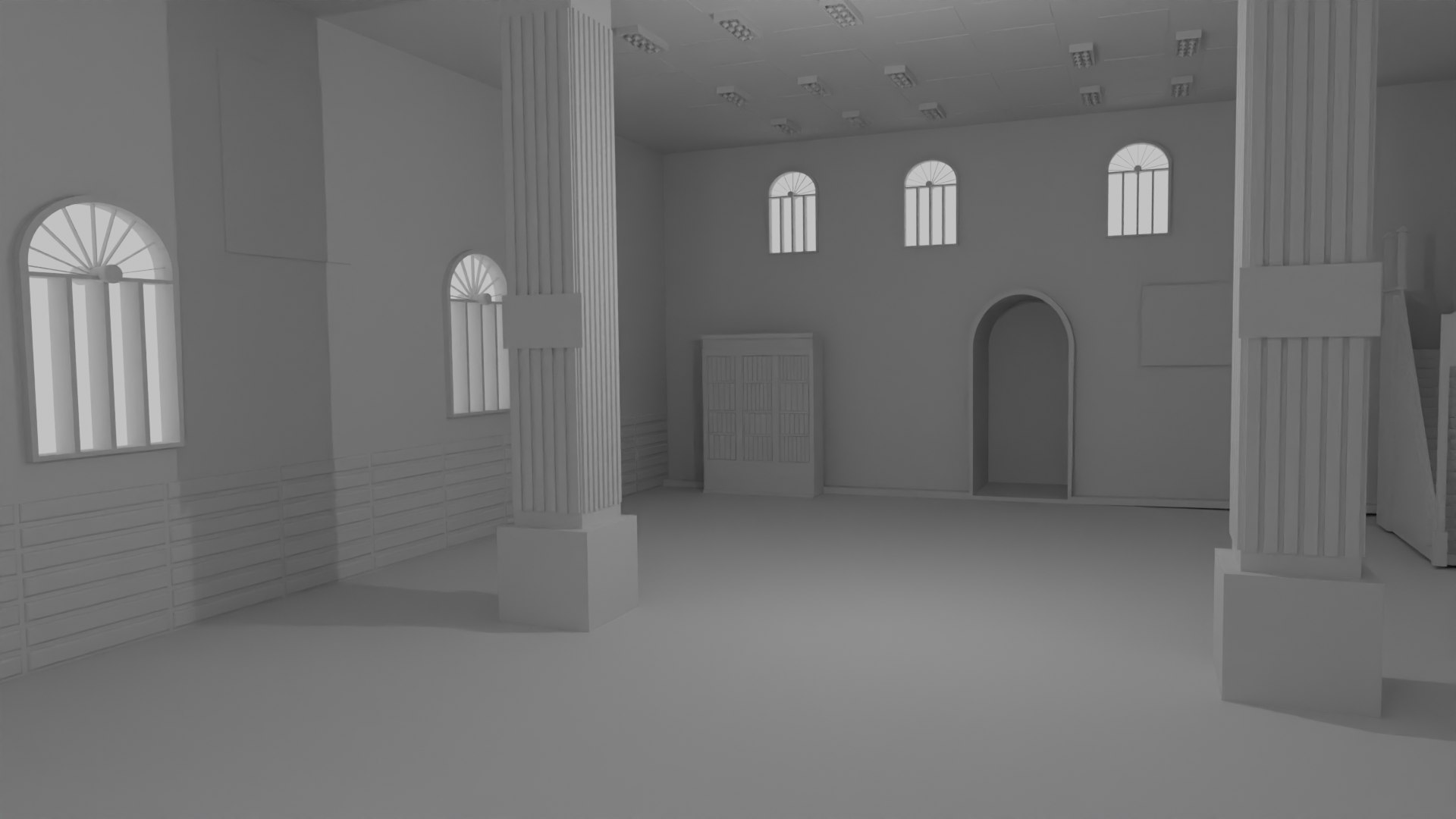3D model Mosque Interior No Material - TurboSquid 2178923