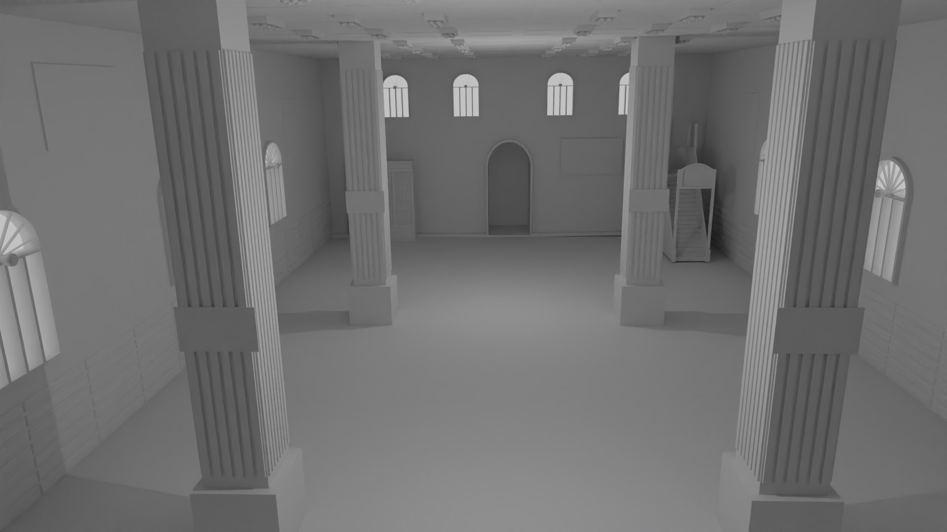 3D model Mosque Interior No Material - TurboSquid 2178923