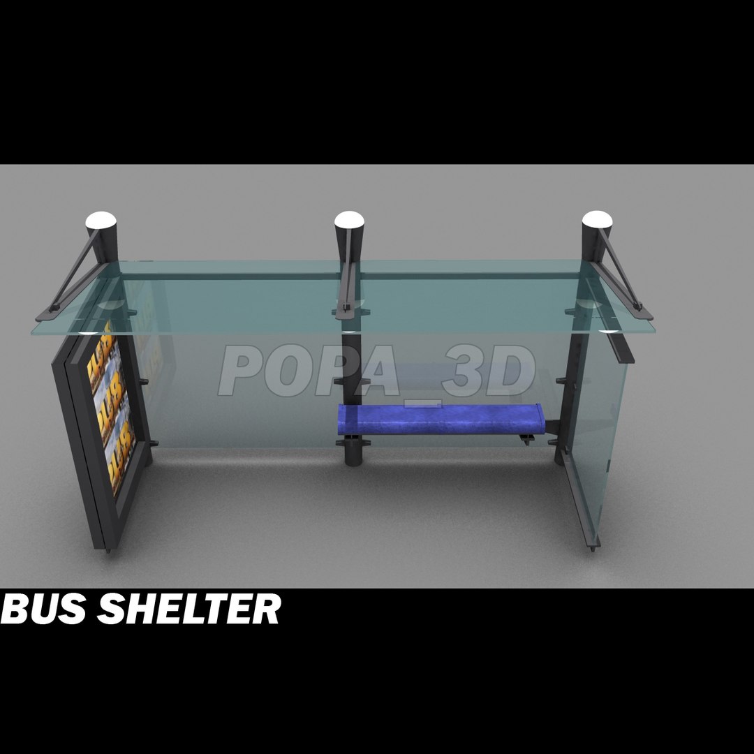 Bus Stop 3d Model