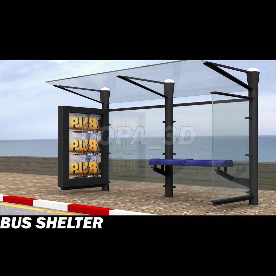 Bus Stop 3d Model