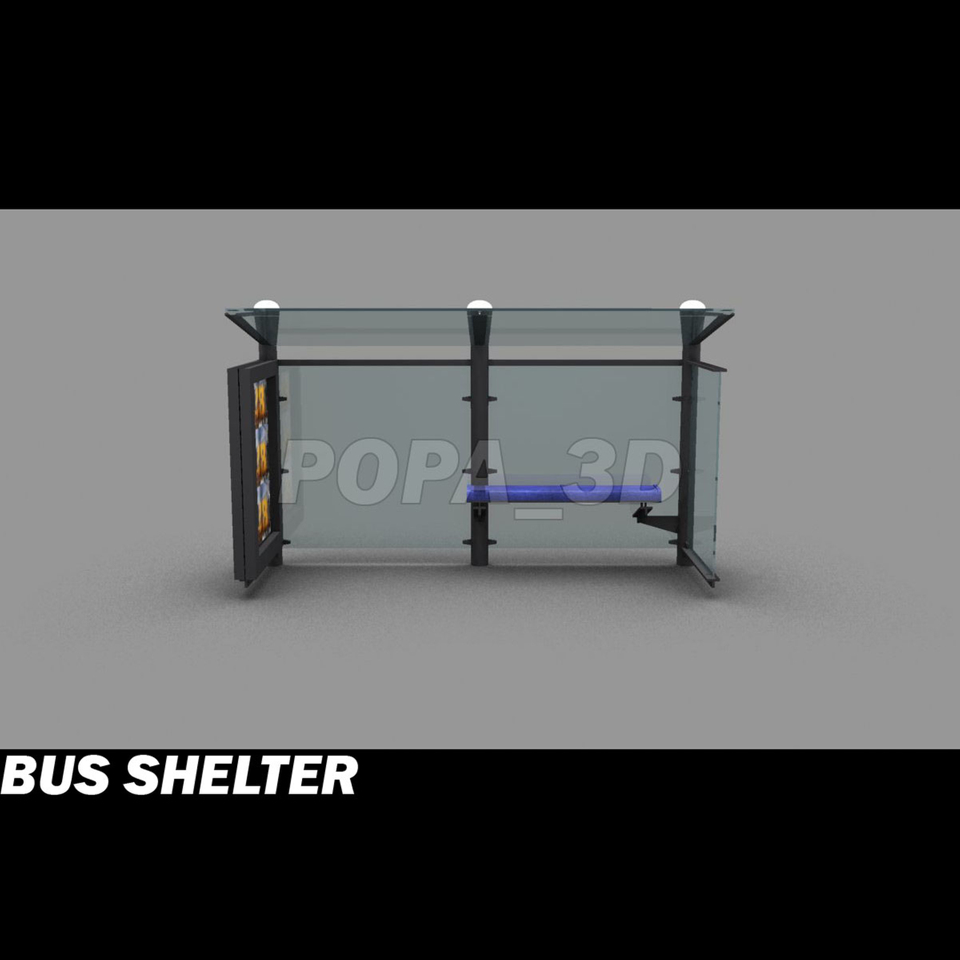 Bus Stop 3d Model