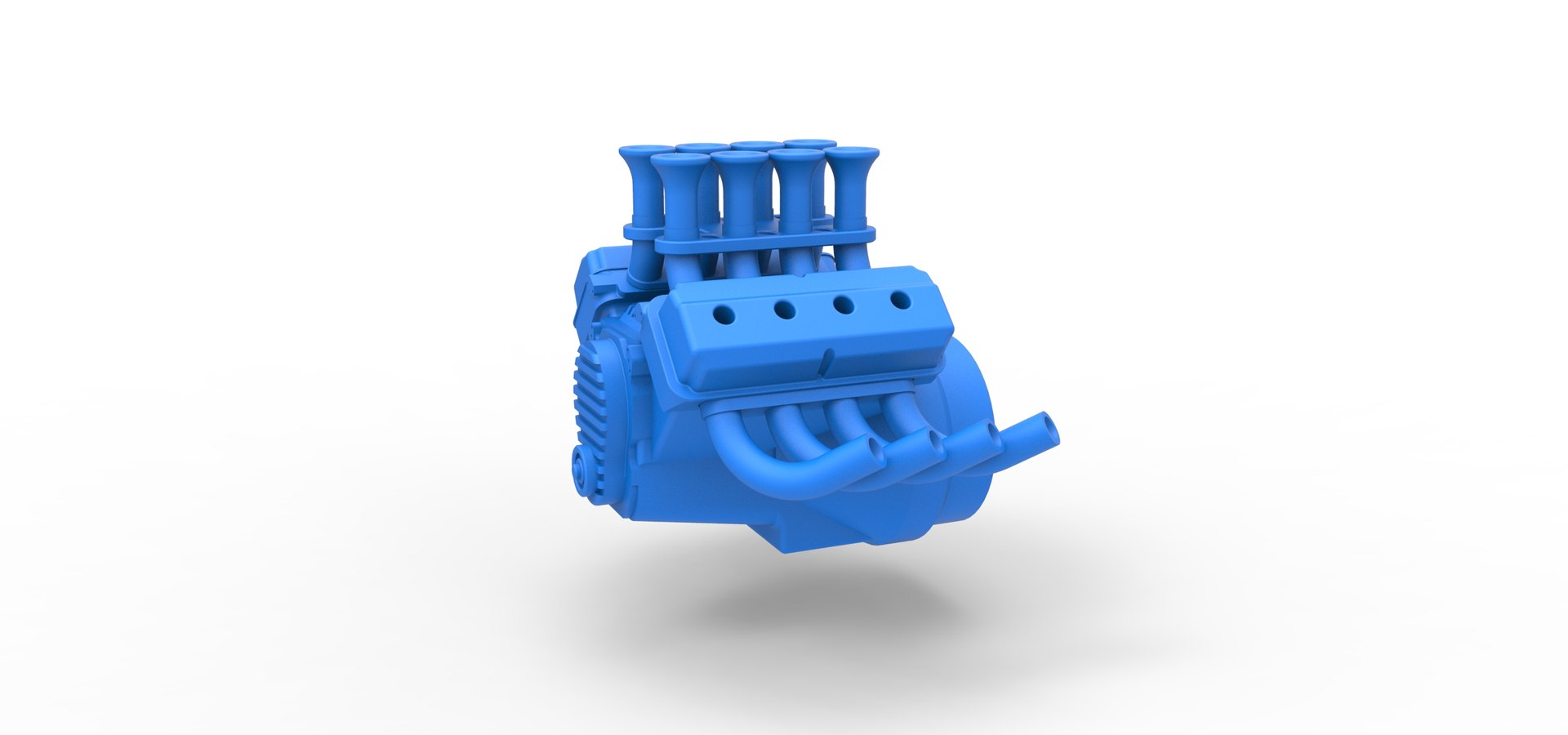 3D Diecast Engine V8 For Vintage Dragster Scale 1 To 25 Model ...