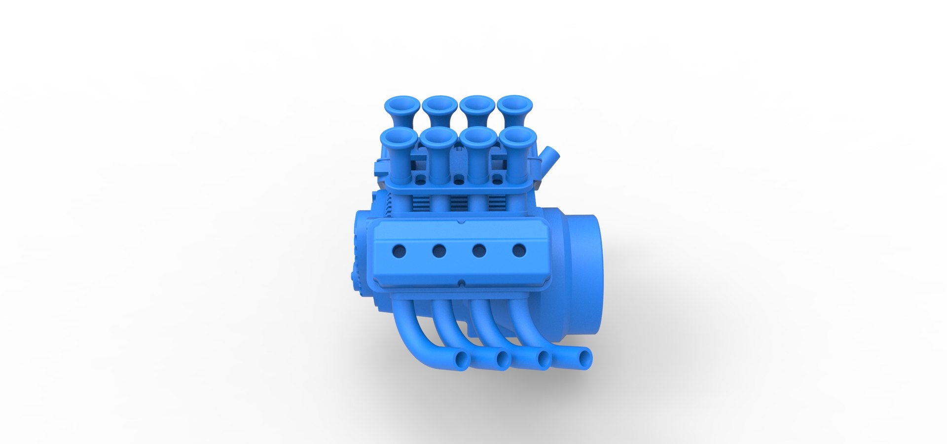 3D Diecast Engine V8 For Vintage Dragster Scale 1 To 25 Model ...