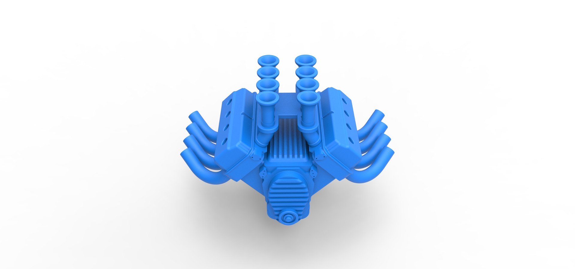 3D Diecast engine V8 for vintage dragster Scale 1 to 25 model ...