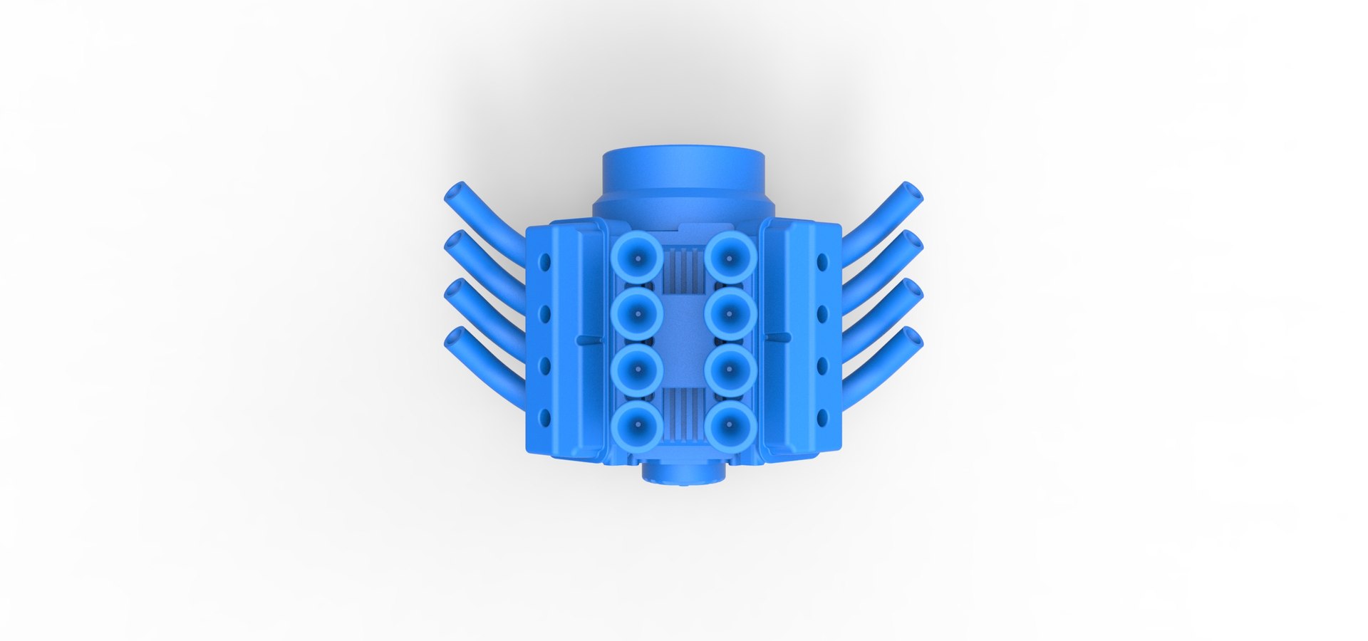 3D Diecast Engine V8 For Vintage Dragster Scale 1 To 25 Model ...