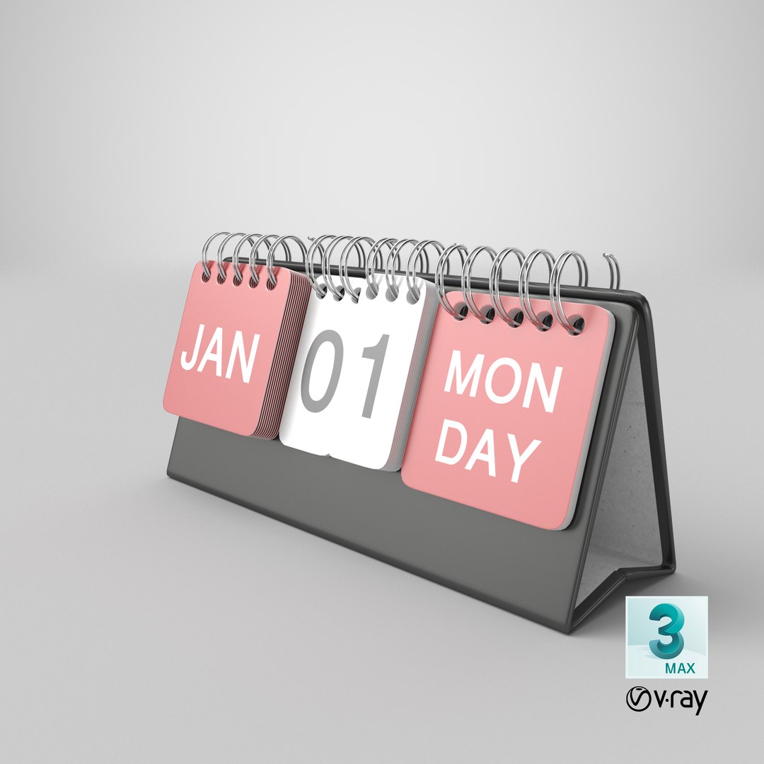 Desk Calendar 3D - TurboSquid 1916892