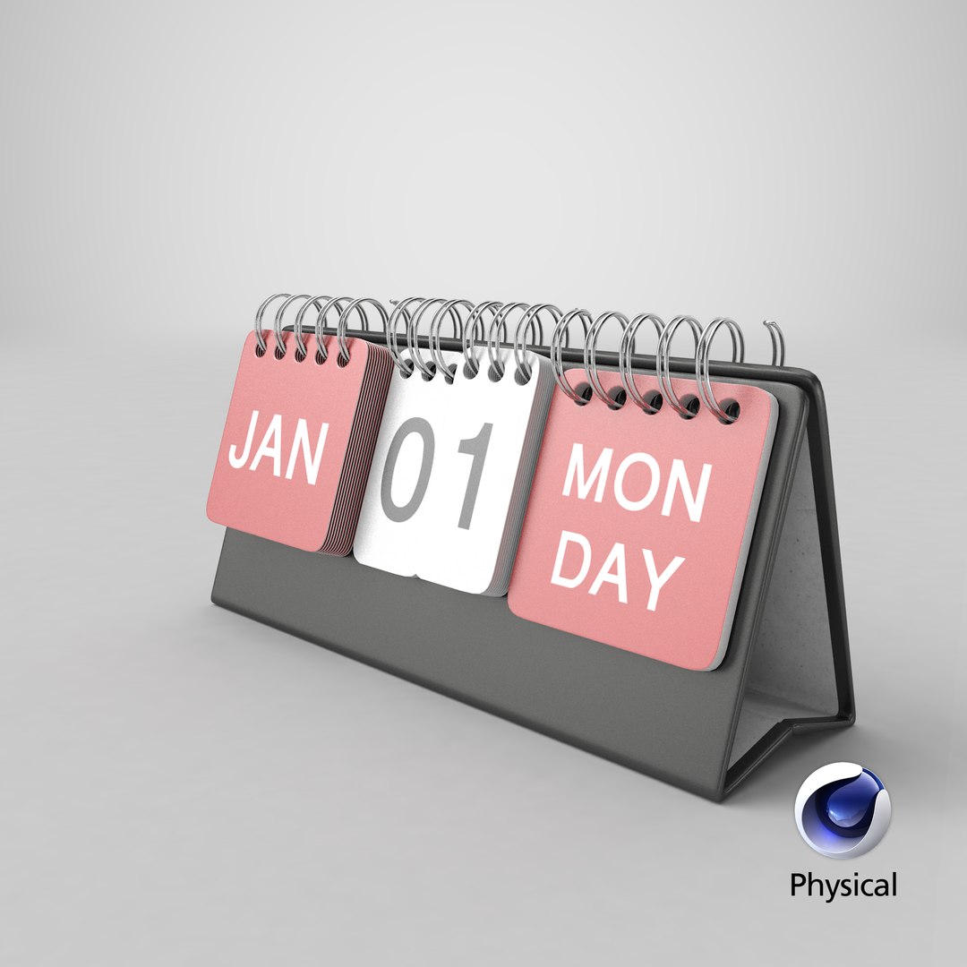 Desk Calendar 3D - TurboSquid 1916892