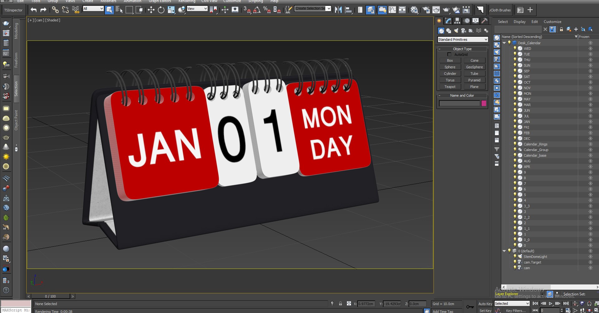 Desk Calendar 3D - TurboSquid 1916892