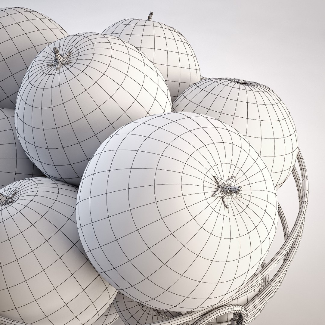 3d vase orange grapefruit