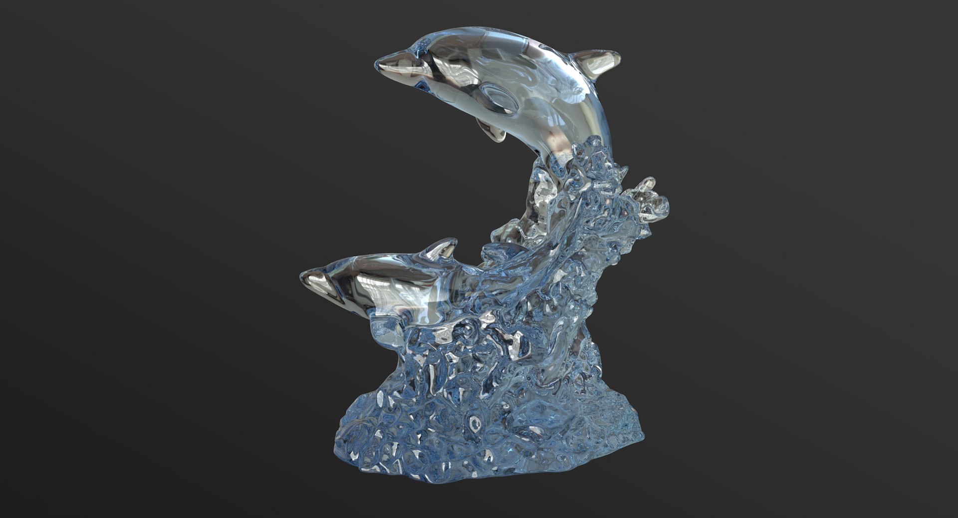 3D Realistic Dolphins Statue - TurboSquid 1256682