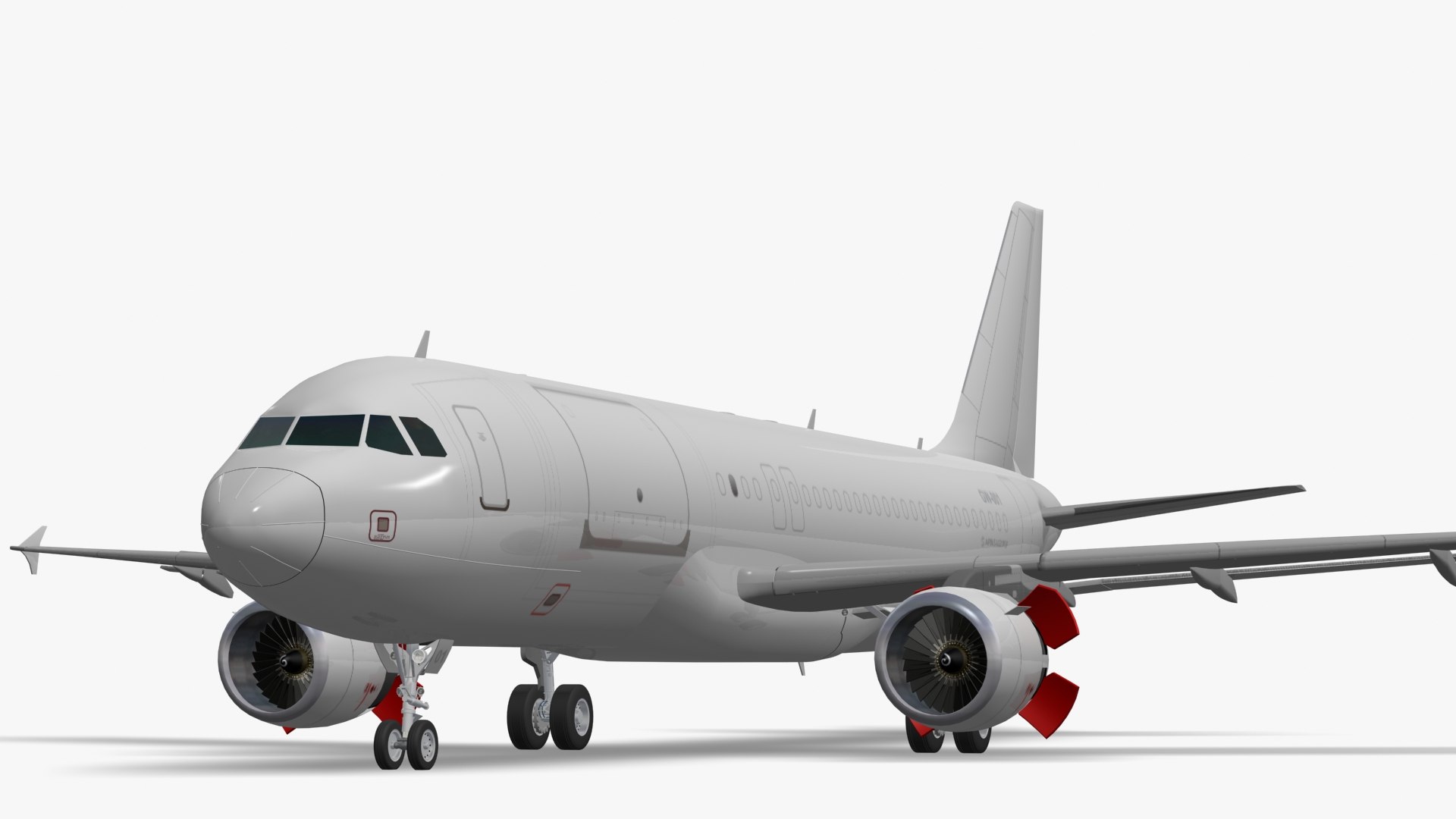 Airbus A320-214P2F Generic White 3D - TurboSquid 2006953