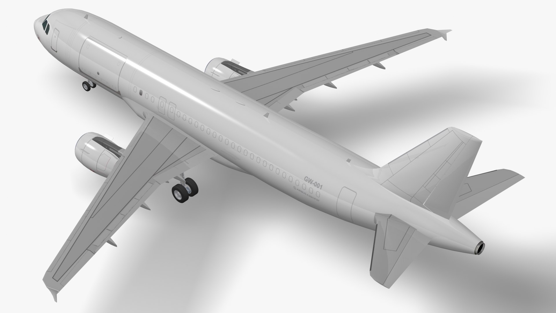 Airbus A320-214P2F Generic White 3D - TurboSquid 2006953