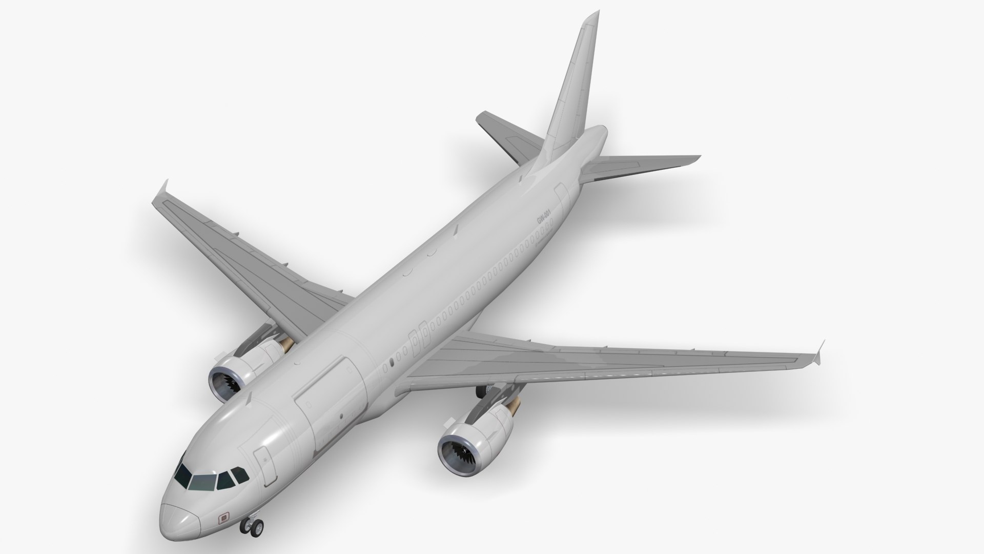 Airbus A320-214P2F Generic White 3D - TurboSquid 2006953