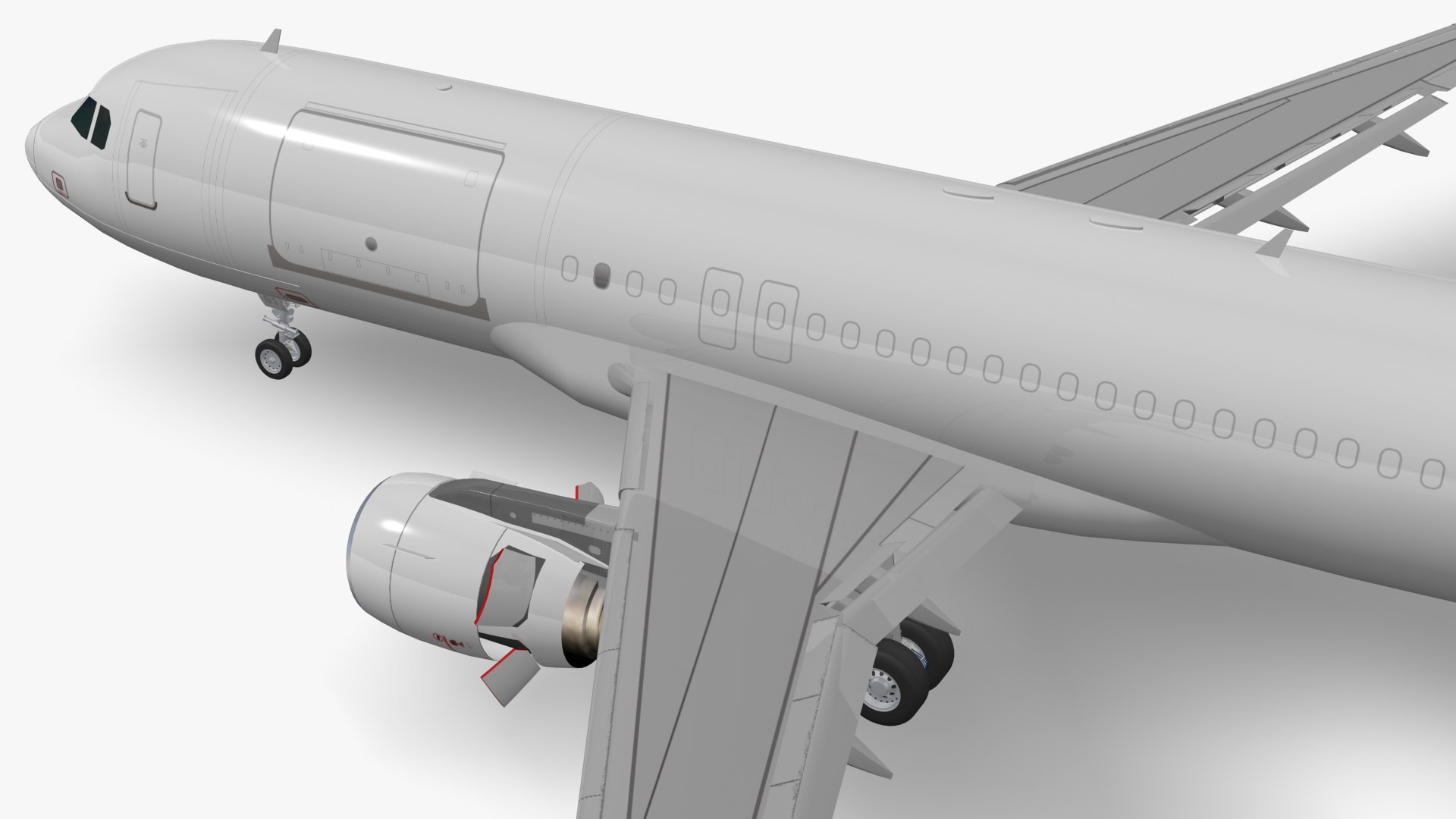 Airbus A320-214P2F Generic White 3D - TurboSquid 2006953