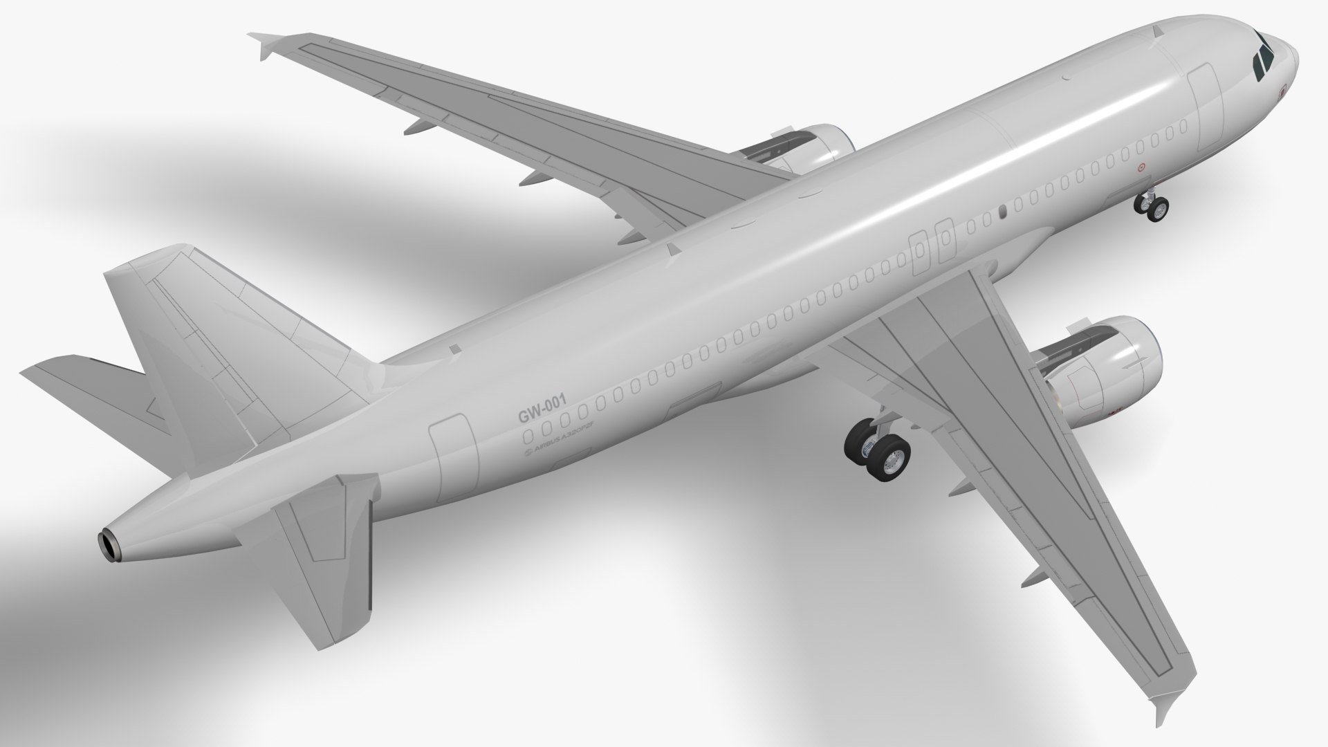 Airbus A320-214P2F Generic White 3D - TurboSquid 2006953