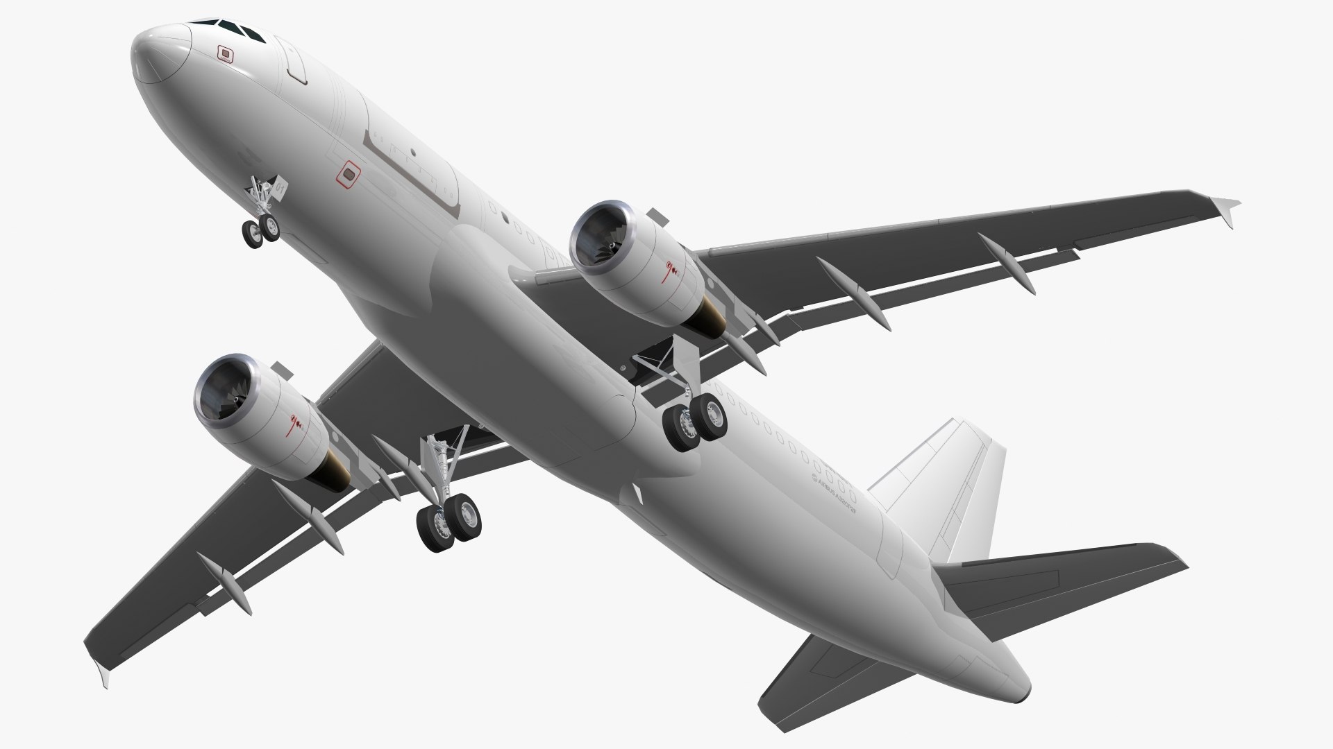 Airbus A320-214P2F Generic White 3D - TurboSquid 2006953