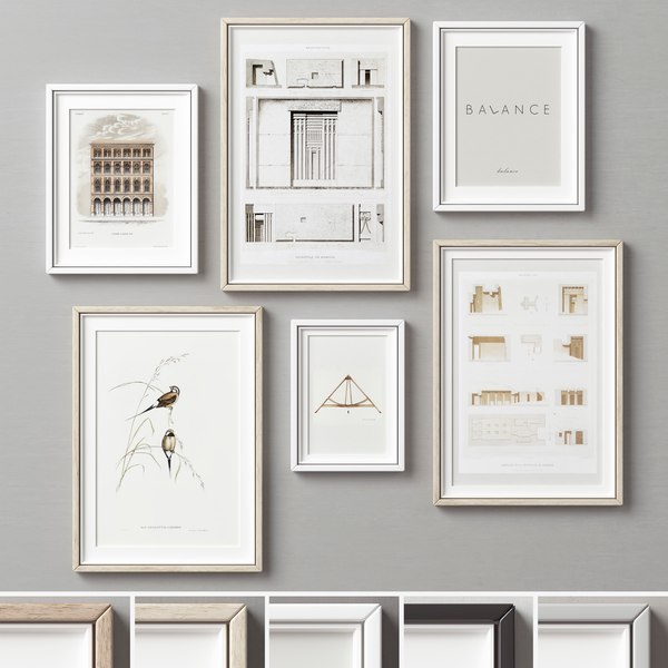 Modelo 3d Picture Frames Set 392 Turbosquid 2001869