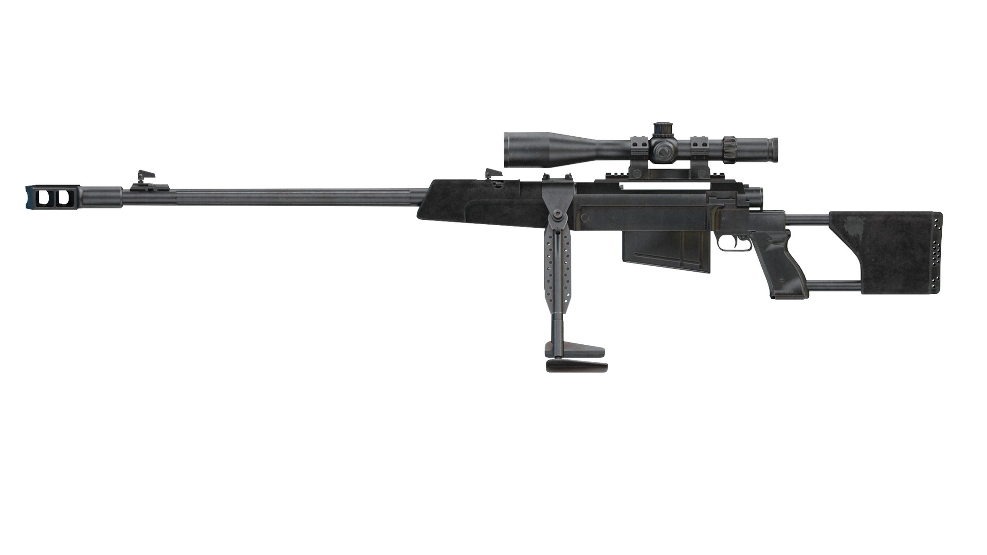 Zastava M93 Black Arrow Anti-materiel Rifle Low Poly Model - TurboSquid ...