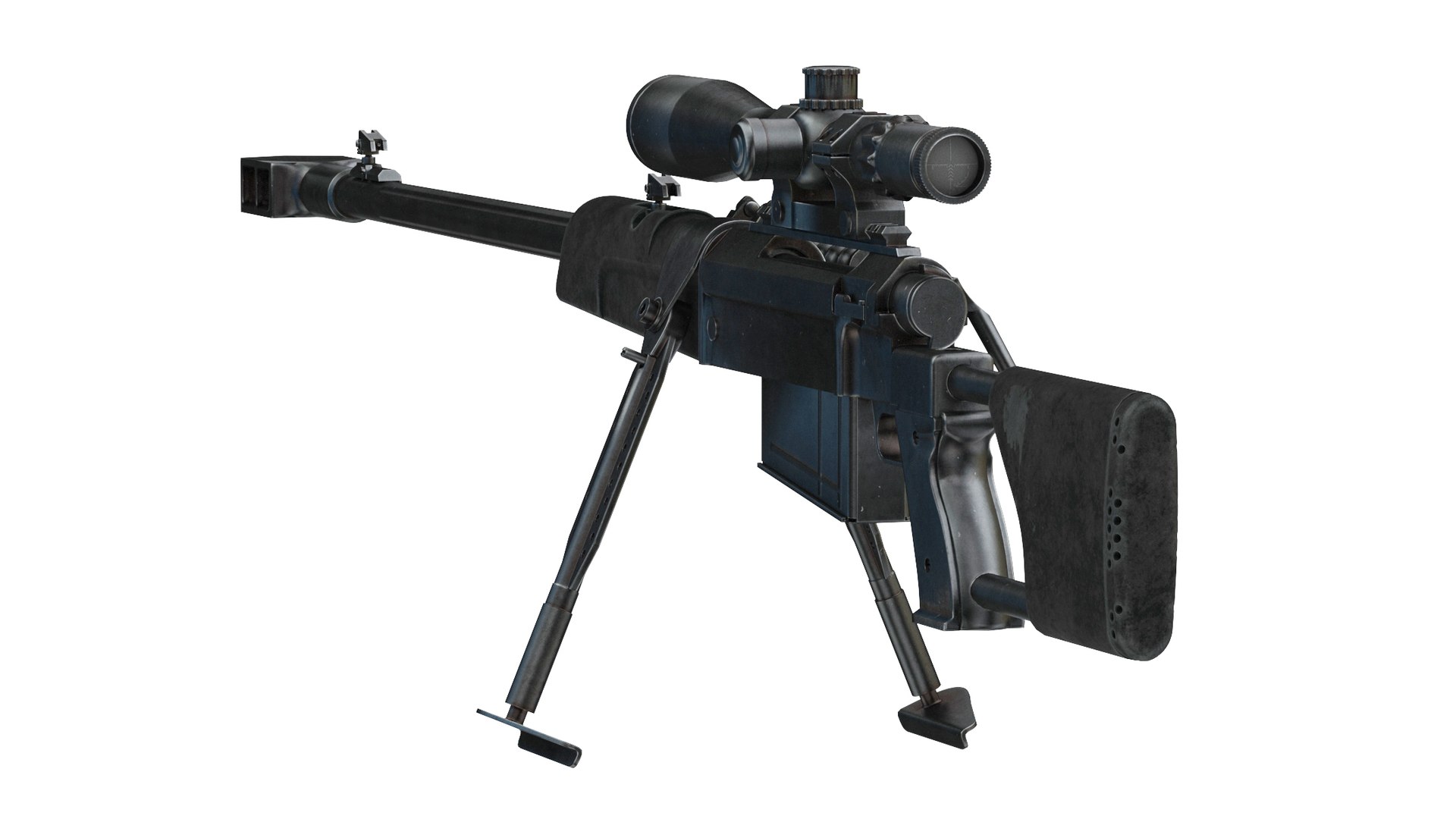 Zastava M93 Black Arrow Anti-materiel Rifle Low Poly Model - TurboSquid ...