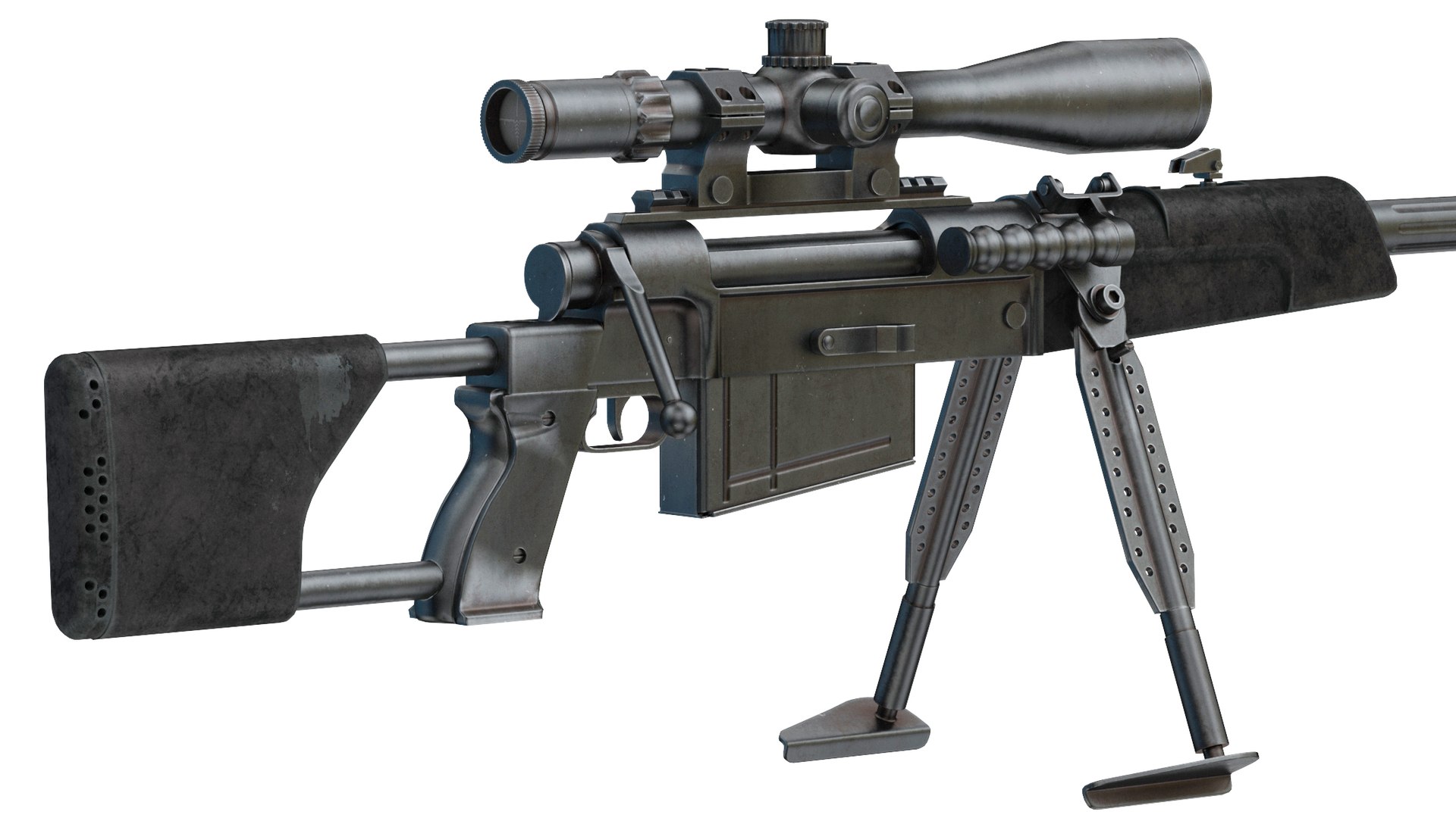 Zastava M93 Black Arrow Anti-materiel Rifle Low Poly Model - TurboSquid ...