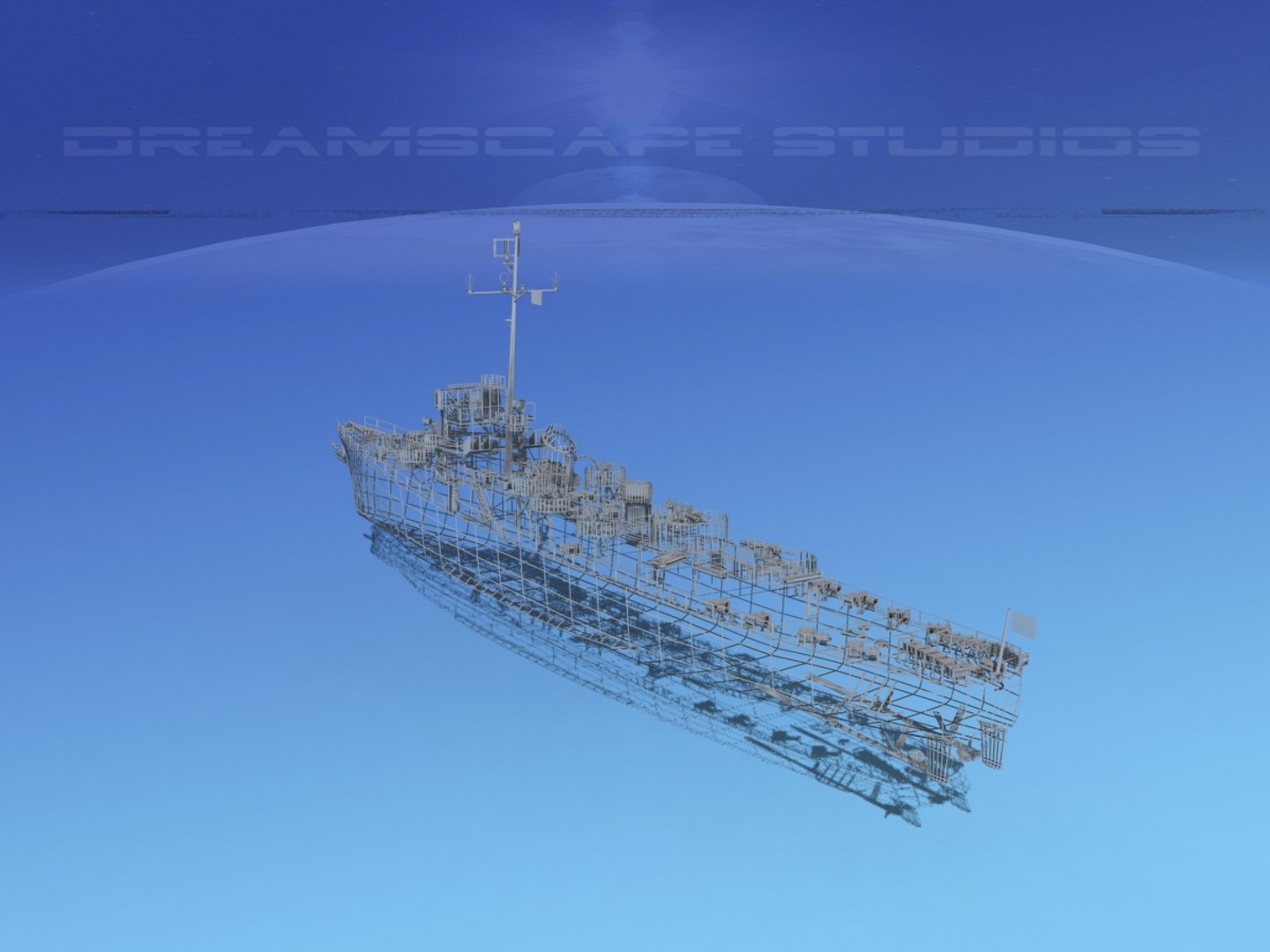 3d depth 3 evarts class destroyer model