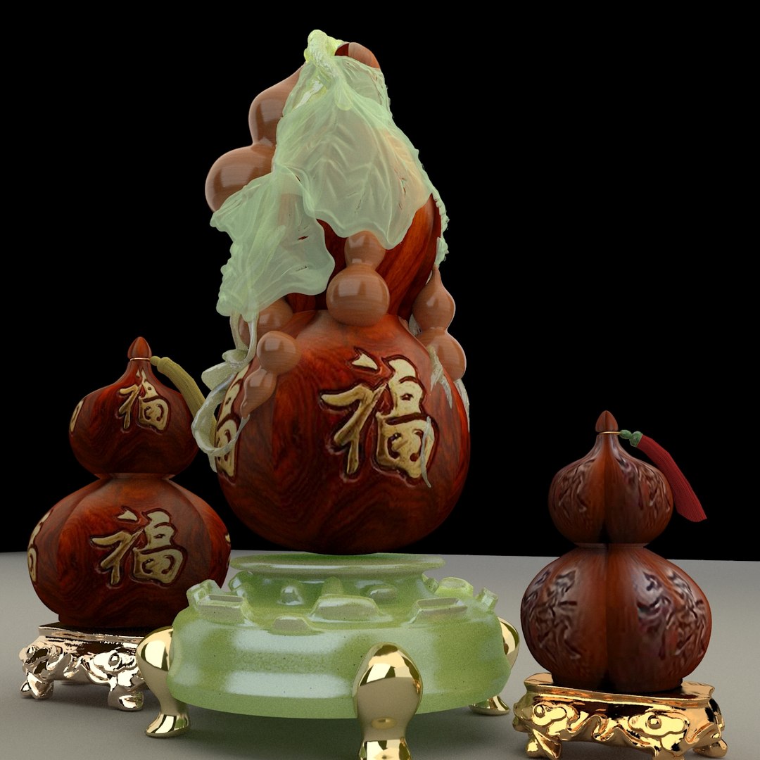 Chinese gourd model - TurboSquid 2089214