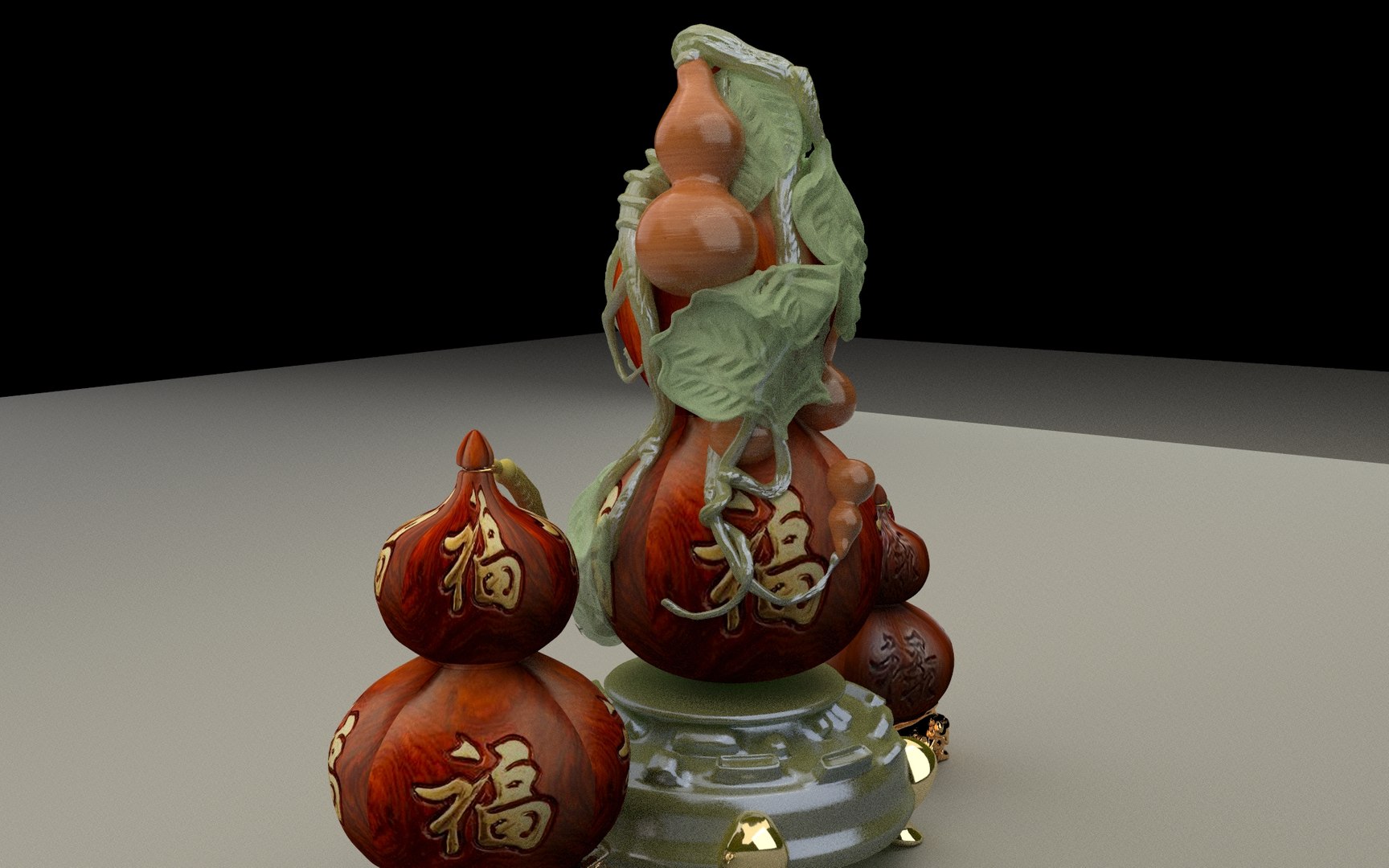 Chinese gourd model - TurboSquid 2089214