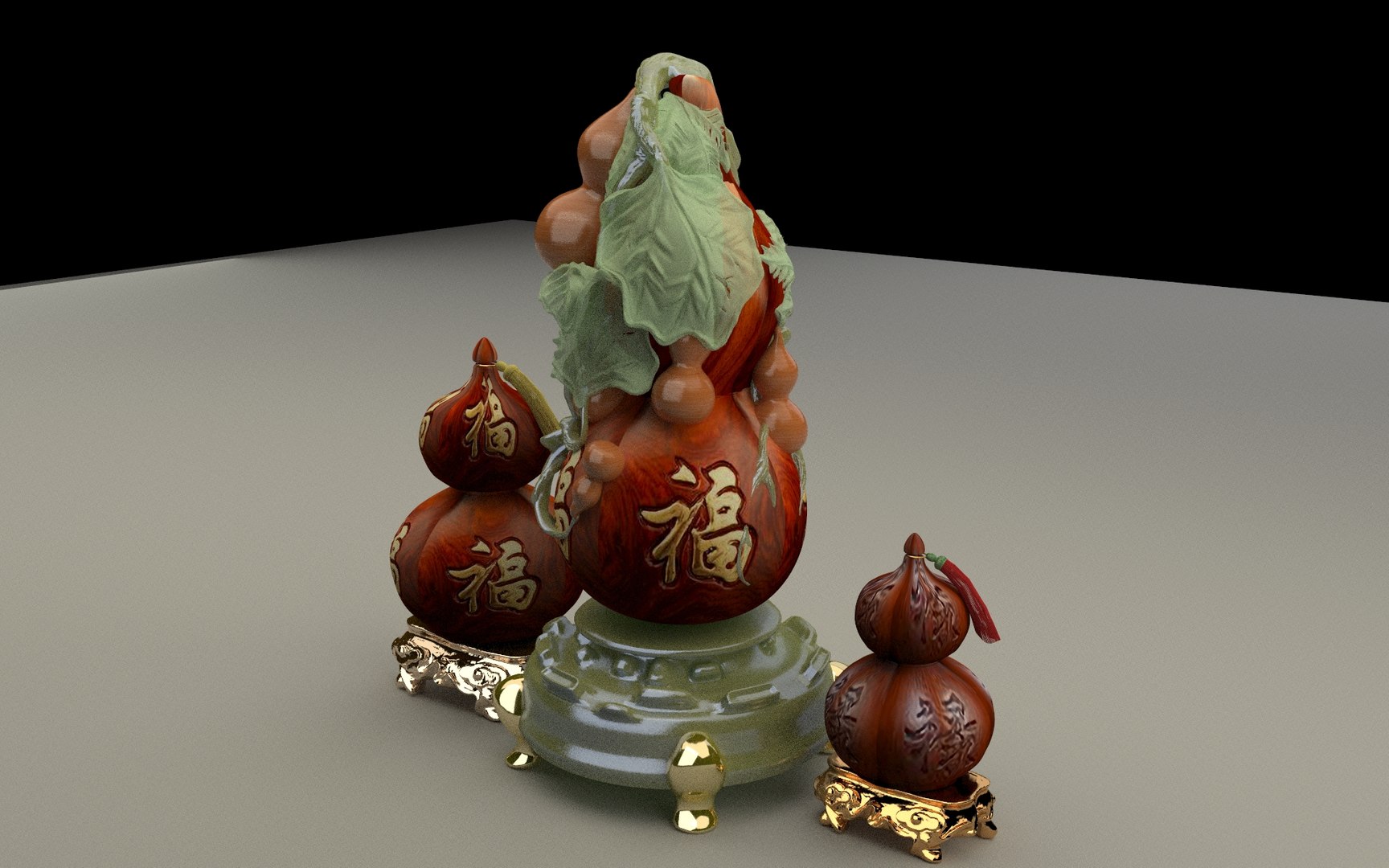 Chinese Gourd Model - TurboSquid 2089214