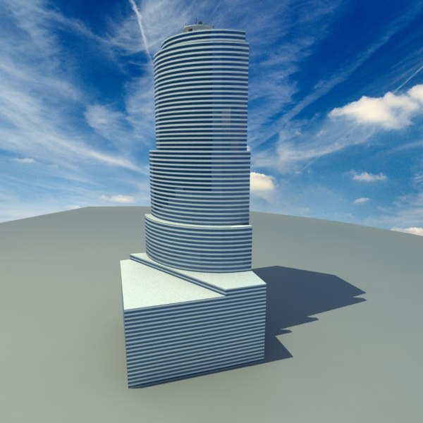 3d miami tower skyscraper architectural model