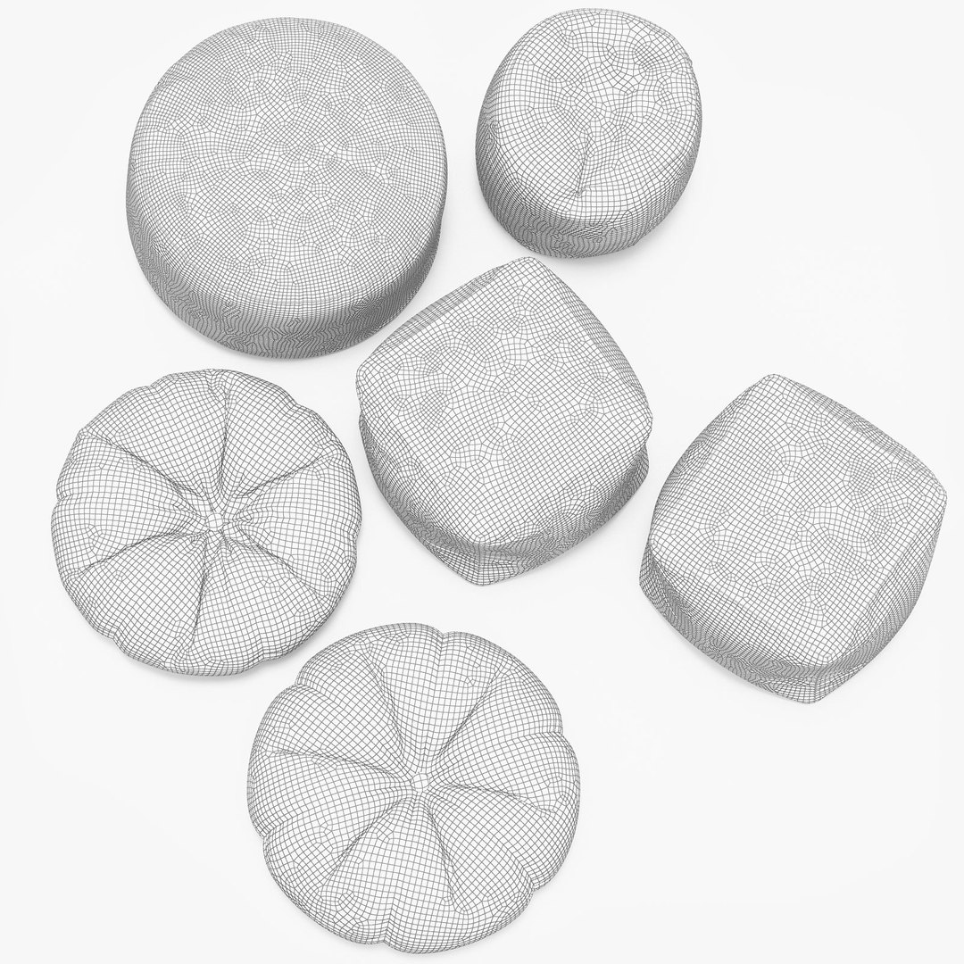 3d poufs model