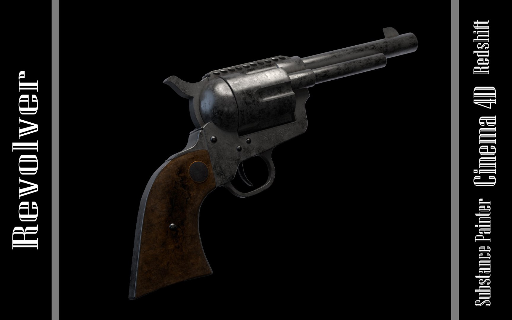 3D Revolver "Colt 45" Model - TurboSquid 1727600