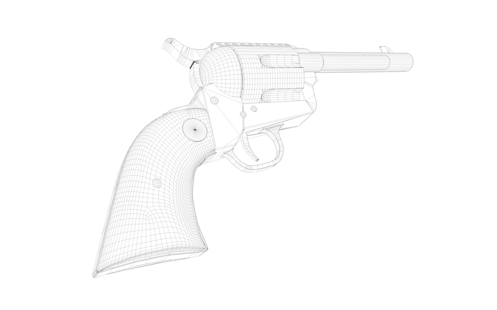 3D Revolver "Colt 45" Model - TurboSquid 1727600