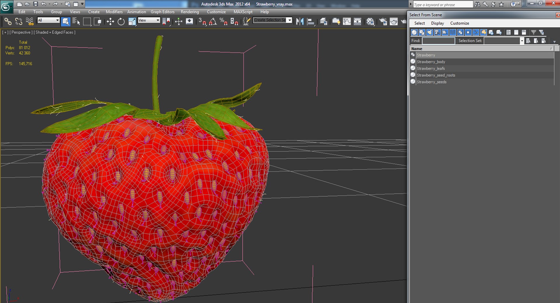 Strawberry Realistic Model - TurboSquid 1210057