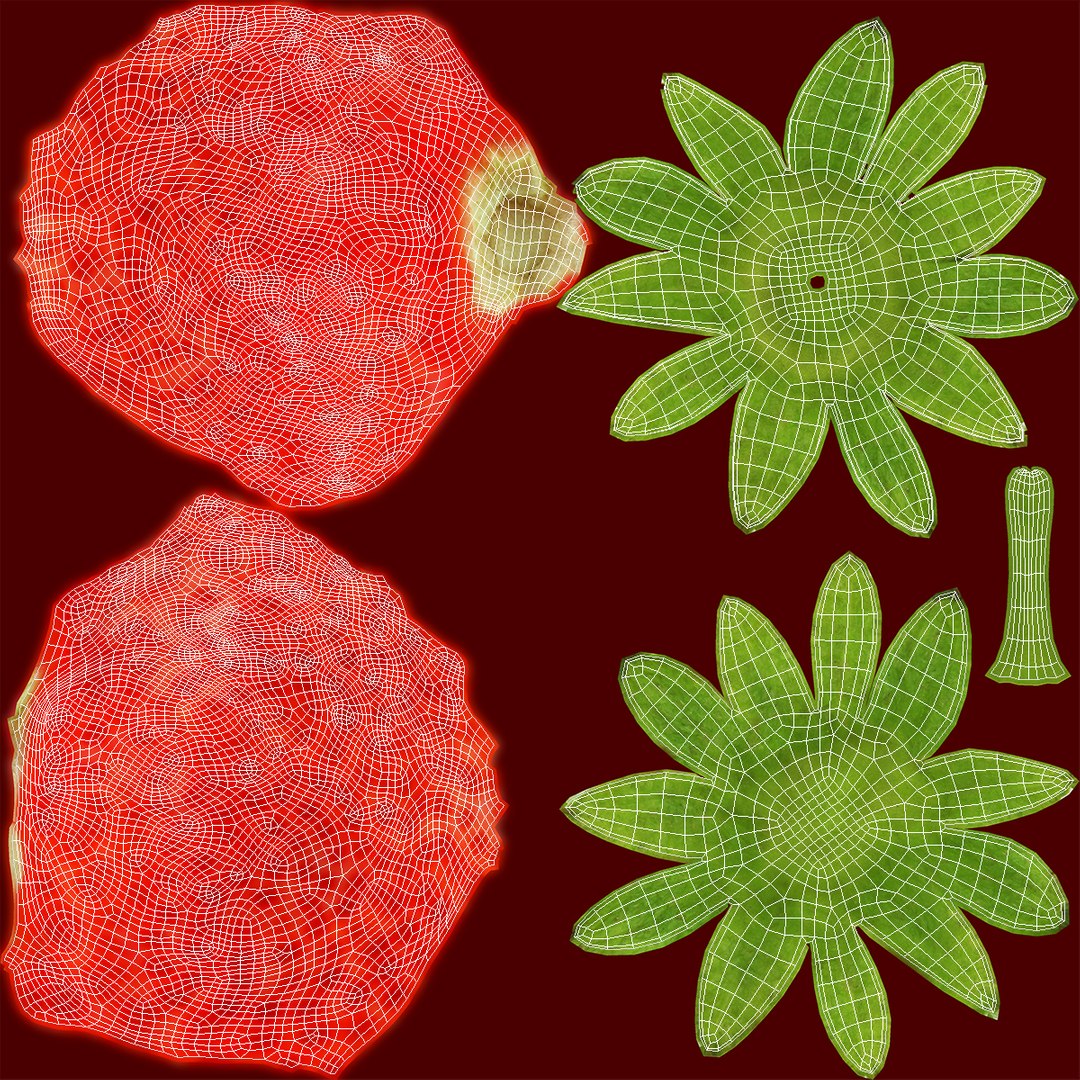 Strawberry Realistic Model - TurboSquid 1210057