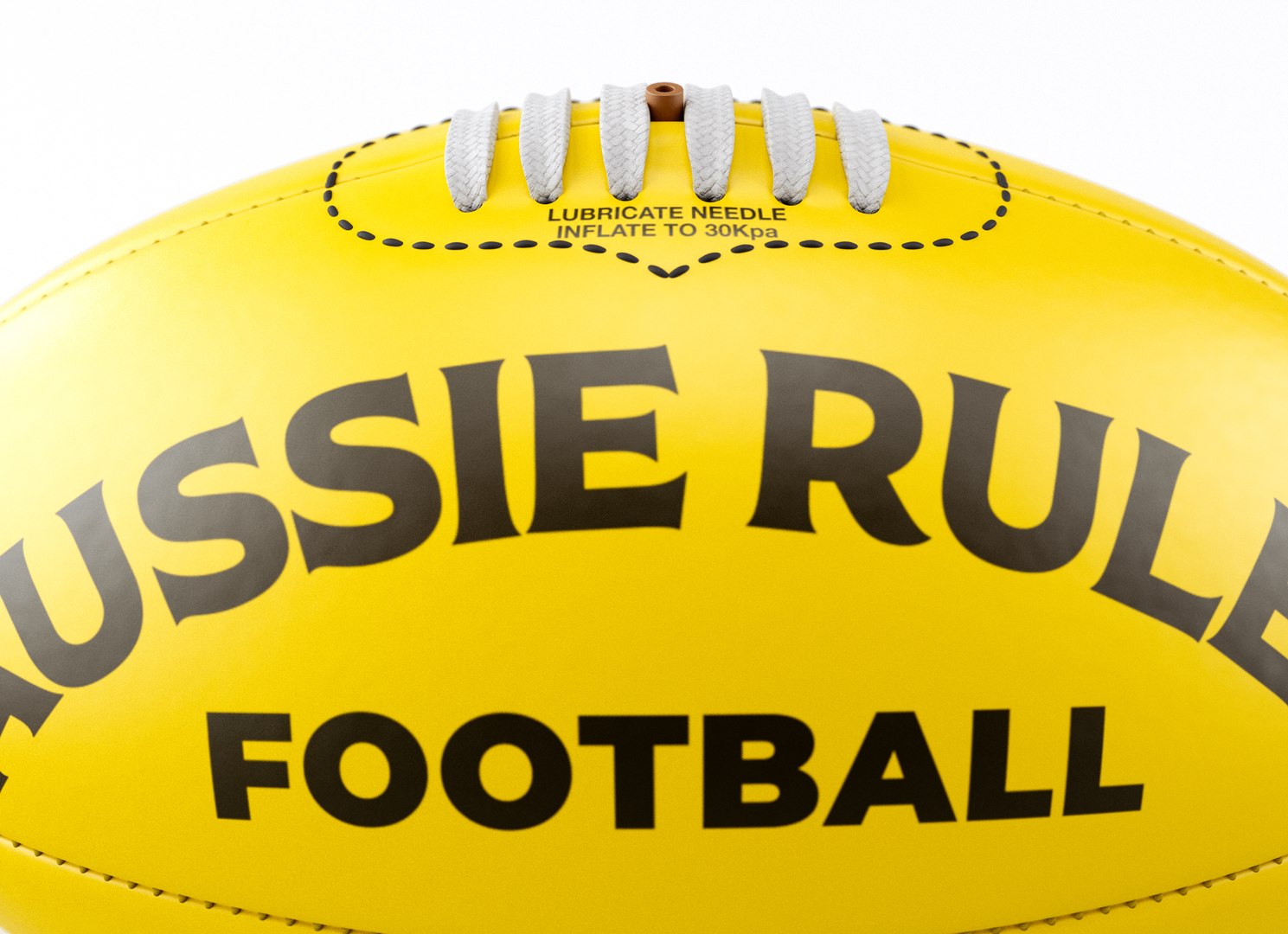 3D Aussie Rules Football Ball Yellow Model - TurboSquid 2275978