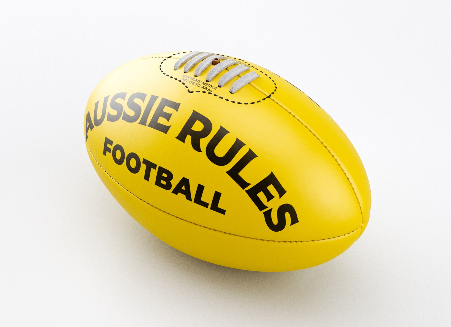 3D Aussie Rules Football Ball Yellow Model - TurboSquid 2275978