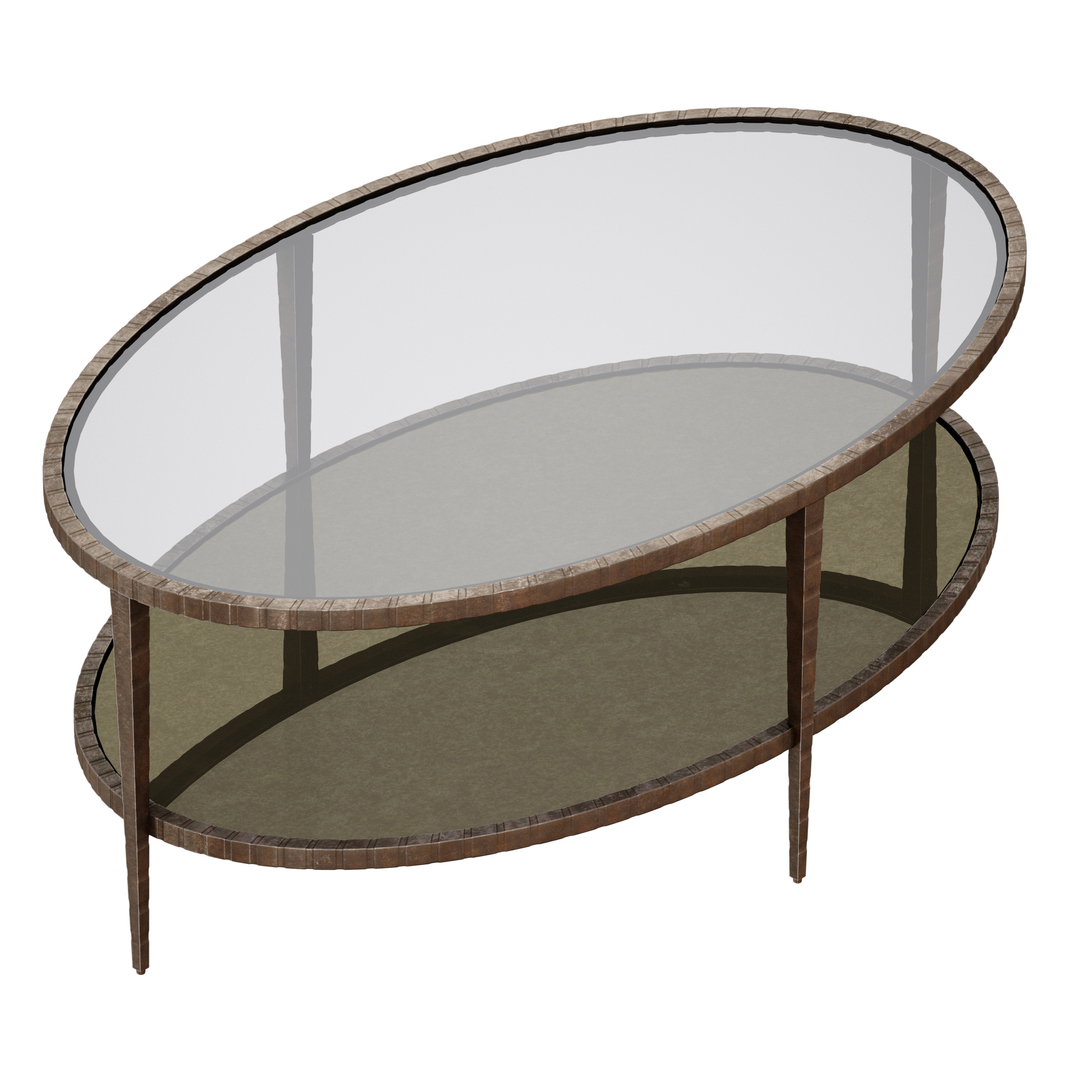 3D metal coffee table oval - TurboSquid 1651057
