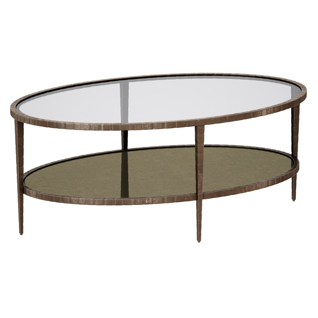 3D Metal Coffee Table Oval - TurboSquid 1651057