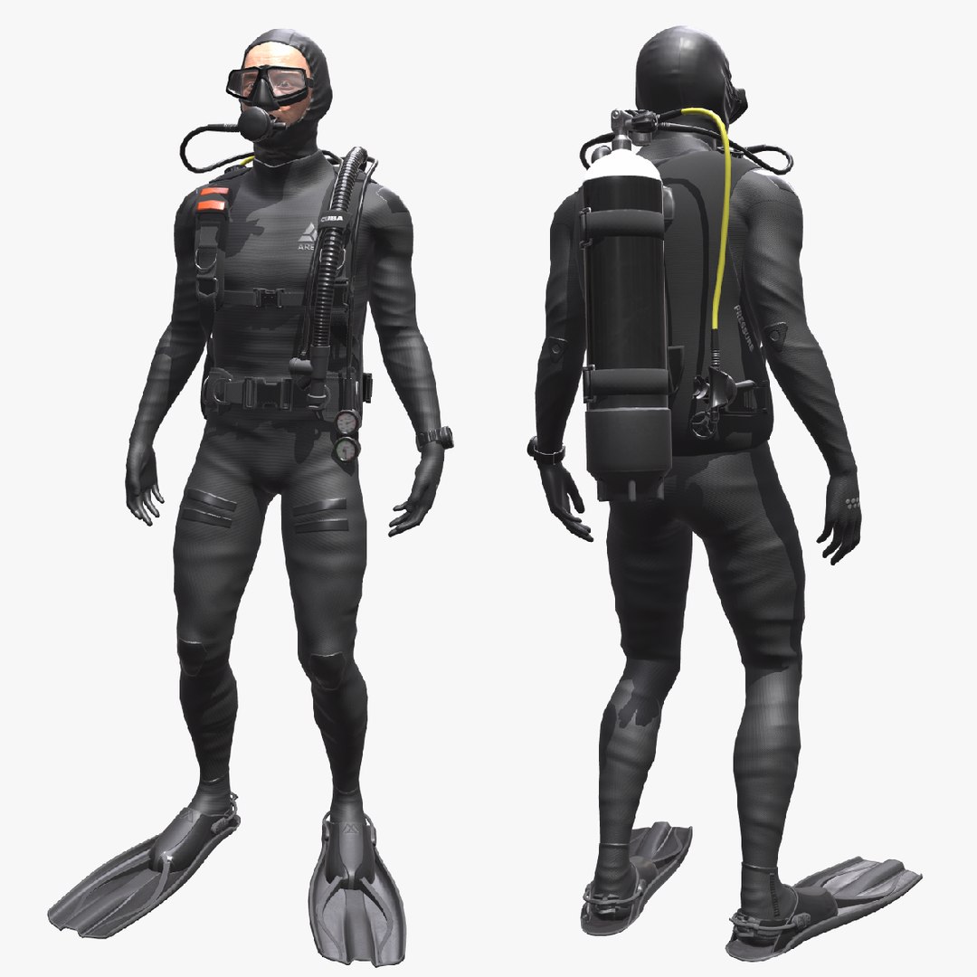 3D Scuba Diver Diving Suit - TurboSquid 1982984