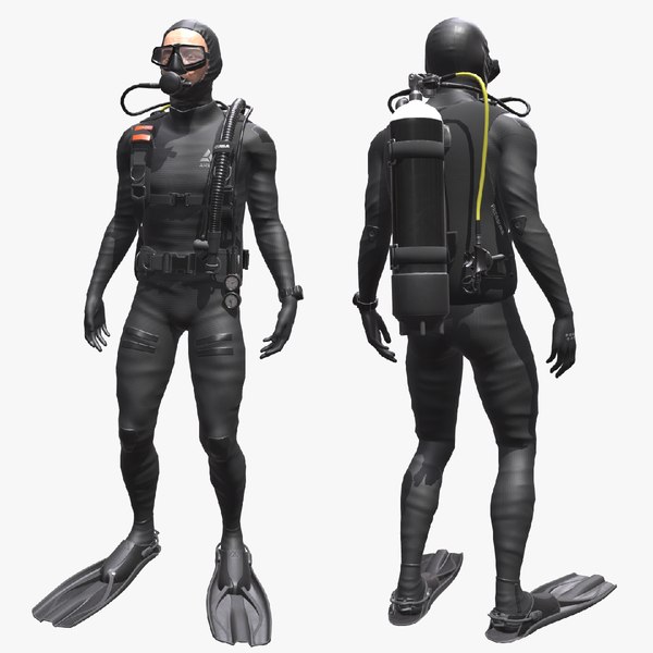 3D diver suit 2 model - TurboSquid 1570604