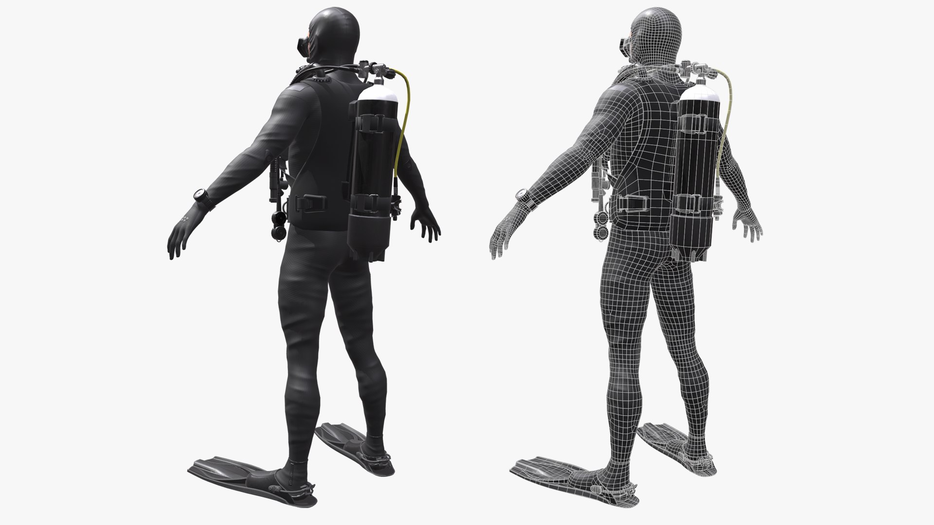 3D Scuba Diver Diving Suit - TurboSquid 1982984